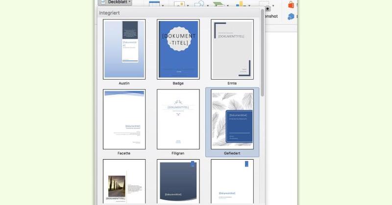 Deckblatt für Word-Dokumente unkompliziert erstellen | GMX.CH